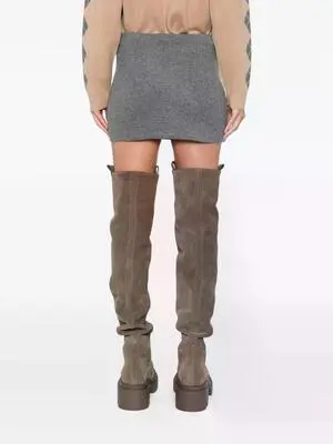 Retrofete Cecilie Embellished Argyle Mini Skirt - Grey