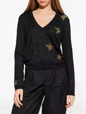 Zadig&Voltaire Rivyl V-neck Sweater With Star Motif