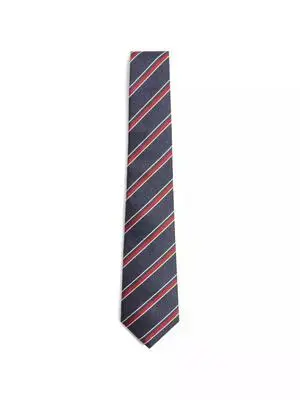 Valentino Garavani Jacquard Regimental Silk Tie - Blue