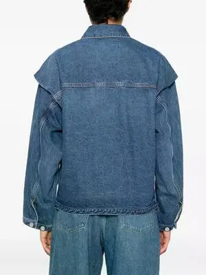 KURO Indigo Faded Effect Button-up Jacket