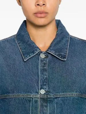 KURO Indigo Faded Effect Button-up Jacket