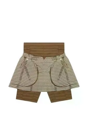 Nike X Knwls Check-pattern Mini Skirt