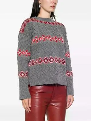 CECILIA PRADO Patterned Crew Neck Sweater