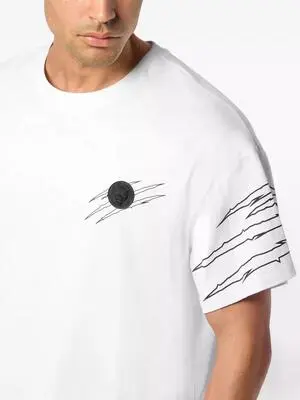 PLEIN SPORT Scratch-detail Crew-neck T-shirt
