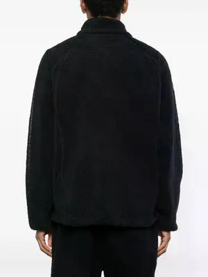Adidas Borg Three-stripe Zip Sweatshirt - Black