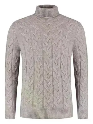 GRAN SASSO Cable Knit Roll Neck Sweater