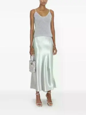 Tory Burch Satin Midi Skirt