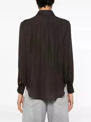NILI LOTAN Buttoned Collarless Top