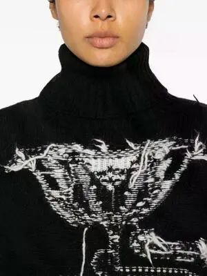 CIRCUS HOTEL Patterned Roll-neck Sweater