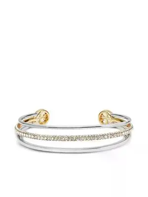 Tory Burch Icon Mixed Pavé Cuff Bracelet - Silver
