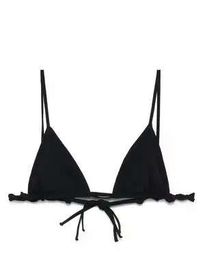 JIL SANDER Braided Detail Bikini Top - Black