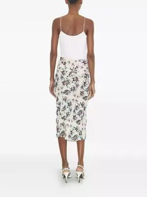 Tory Burch Printed Velvet Midi Skirt