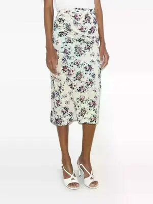 Tory Burch Printed Velvet Midi Skirt