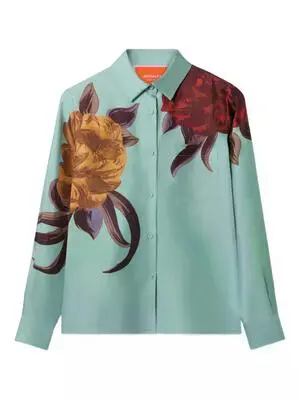 La DoubleJ Floral Print Shirt - Blue