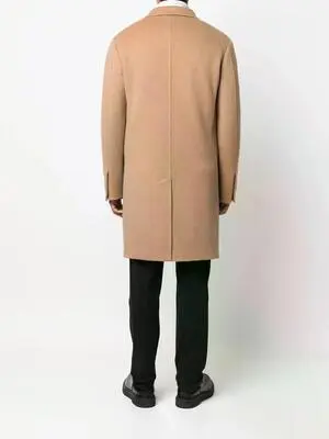 Zegna Single-breasted Coat With Zip Pocket