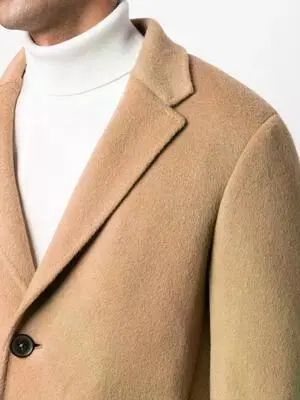 Zegna Single-breasted Coat With Zip Pocket