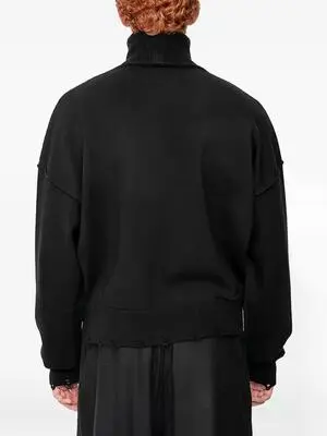 Andrea Ya'aqov Distressed Roll Neck Sweater