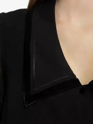 FRAME Velvet Trimmed Blouse