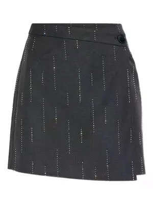 GESTUZ Embellished Mini Skirt - Grey