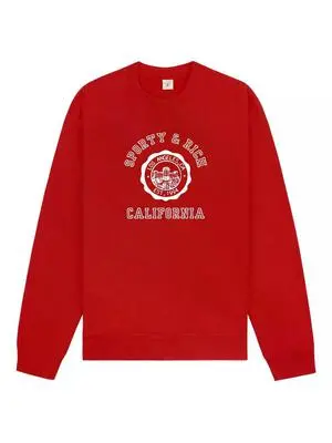 SPORTY & RICH Graphic Print Crewneck Sweatshirt - Red