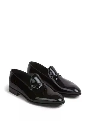 Bontoni Barone Tux Leather Loafers - Black