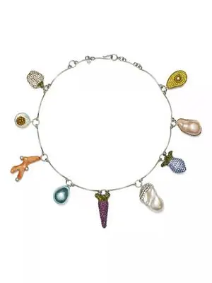 Tory Burch Charm Necklace - Silver