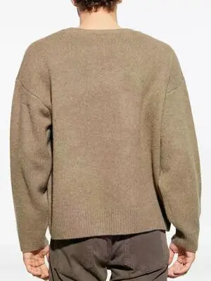 FRAME V-neck Sweater With Ribbed Trim