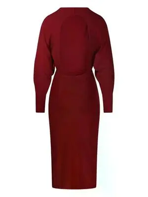 AMAZUIN Karen Draped Open Back Midi Dress