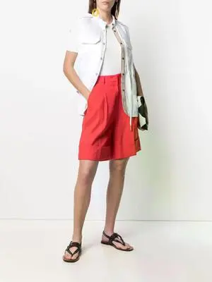 Lorena Antoniazzi Linen Shorts With Turn-up Hem