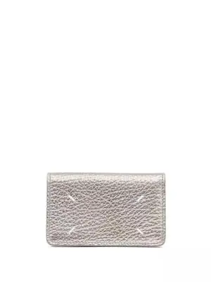 MAISON MARGIELA Four Stitches Leather Card Holder - Silver
