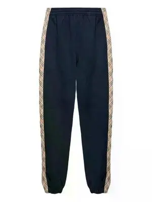 Burberry Check-trim Track Pants - Blue