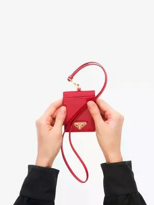 Prada Logo-plaque Lanyard Cardholder