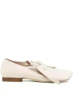 UMA WANG Ecru Loafers With Bow Detailing - Neutrals
