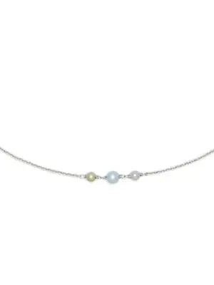 Tory Burch Moondance Necklace With Pearl And Star Embellishments - Silver