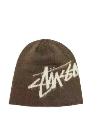 StÜssy Logo Detail Skullcap - Brown