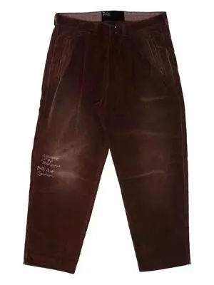 PALY Corduroy Texture Trousers - Red