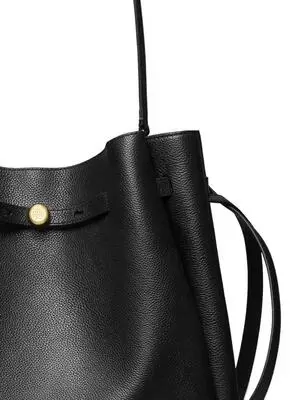 Tory Burch Leather Bucket Shoulder Bag - Black