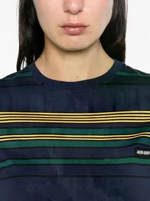 Miu Miu Striped Pocket T-shirt