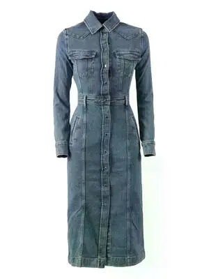 7 For All Mankind Denim Midi Dress