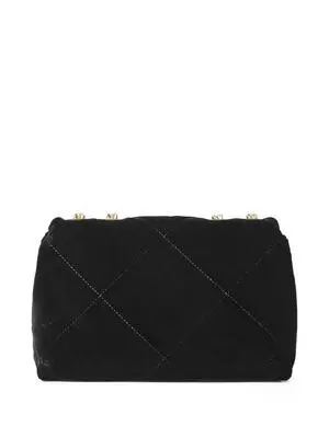 Tory Burch Kira Velvet Shoulder Bag Black