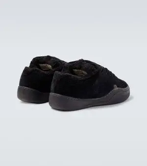 ERL Vamp Terry-lined Corduroy Sneakers - Black
