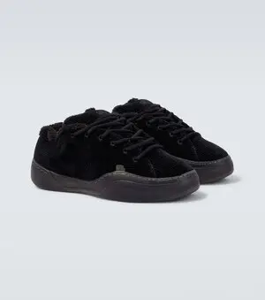 ERL Vamp Terry-lined Corduroy Sneakers - Black