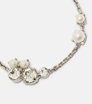 Givenchy Embellished Bracelet With Crystals And Pearls