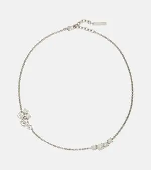 Givenchy Crystal And Pearl Necklace - Silver