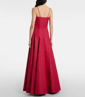 EMILIA WICKSTEAD Gracia Pleated Mikado Bustier Dress