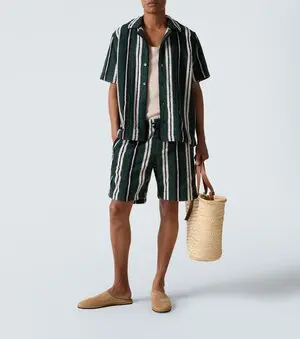 Orlebar Brown Griffith Striped Terry Bowling Shirt - Multicoloured