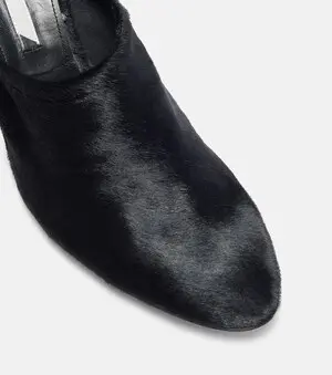 CHRISTEN Elipse 75 Calf Hair Mules - Black