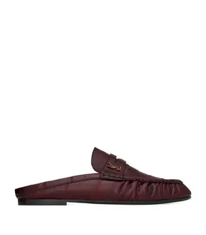 Saint Laurent Eel Leather Loafers - Burgundy