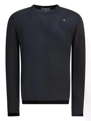 Stone Island Star Motif Crew Neck Sweatshirt - Grey