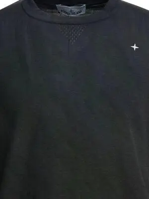 Stone Island Star Motif Crew Neck Sweatshirt